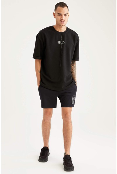 DeFacto Slim Fit Beli Bağcıklı Spor Şort W2304Az21Hs