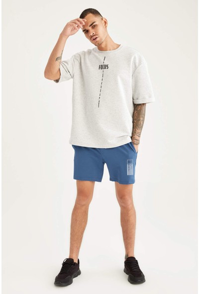 DeFacto Slim Fit Beli Bağcıklı Spor Şort W2304Az21Hs