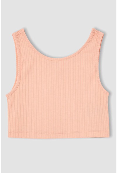 DeFacto  Kız Çocuk Slim Fit Crop Atlet W0918A621AU