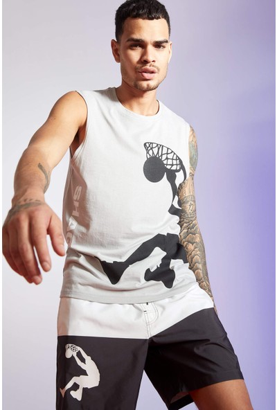 Defacto Slim Fit Shaquille O'Neal Lisanslı Bisiklet Yaka Baskılı Spor Kolsuz Tişört U7595AZ21SM Defacto Slim Fit Shaquille O'Neal Lisanslı Bisiklet Yaka Baskılı Spor Kolsuz Tişört U7595AZ21SM