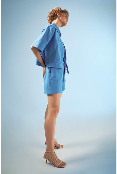 DeFacto Paper Bag Yüksek Bel Kuşak Detaylı Bermuda Şort U9546Az21Hs DeFacto Paper Bag Yüksek Bel Kuşak Detaylı Bermuda Şort U9546Az21Hs