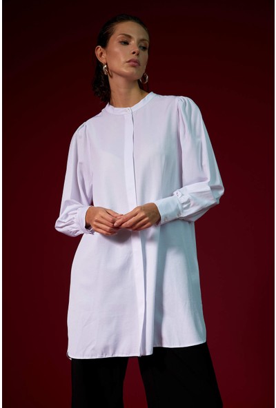 DeFacto Relax Fit Basic Dokuma Gömlek Tunik W2997Az21Hs DeFacto Relax Fit Basic Dokuma Gömlek Tunik W2997Az21Hs