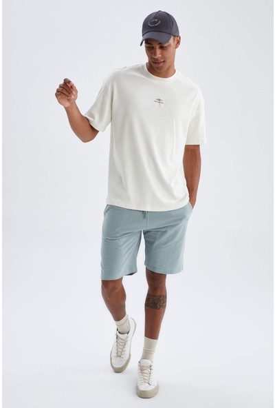 DeFacto Regular Fit Beli Bağcıklı Basic Şort W2512AZ21SM DeFacto Regular Fit Beli Bağcıklı Basic Şort W2512AZ21SM