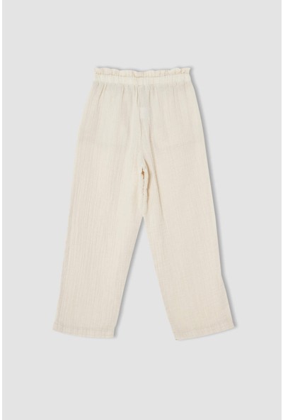 DeFacto Kız Çocuk Esnek Belli Geniş Paça Pantolon V9437A621Hs