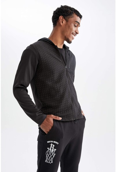 DeFacto Desenli Kapüşonlu Sporcu Sweatshirt S0635AZ20AU