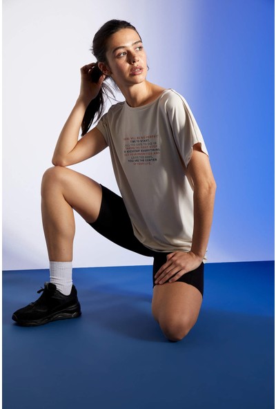 DeFacto Yazı Baskılı Oversize Fit Tişört T6370AZ21SP