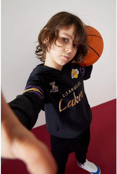 Defacto Erkek Çocuk NBA Lisanslı Kapüşonlu Sweatshirt T6955A621SP