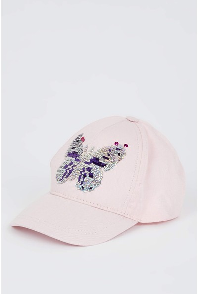 DeFacto Kız Çocuk Kelebek Payetli Baseball Şapka N6117A622SM DeFacto Kız Çocuk Kelebek Payetli Baseball Şapka N6117A622SM