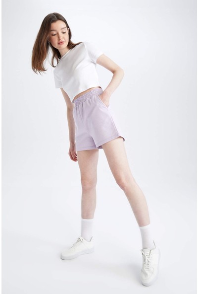 DeFacto Regular Fit Geri Dönüşümlü İnce Sweatshirt Kumaşı Şort U3357AZ22SM