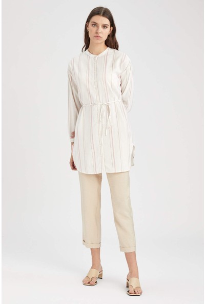 DeFacto Carrot Fit Esnek Belli Dokuma Pantolon L3226AZ21SM DeFacto Carrot Fit Esnek Belli Dokuma Pantolon L3226AZ21SM