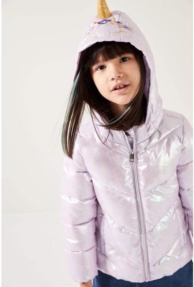 DeFacto Kız Çocuk Kapüşonlu Unicorn Mont R0515A620WN DeFacto Kız Çocuk Kapüşonlu Unicorn Mont R0515A620WN