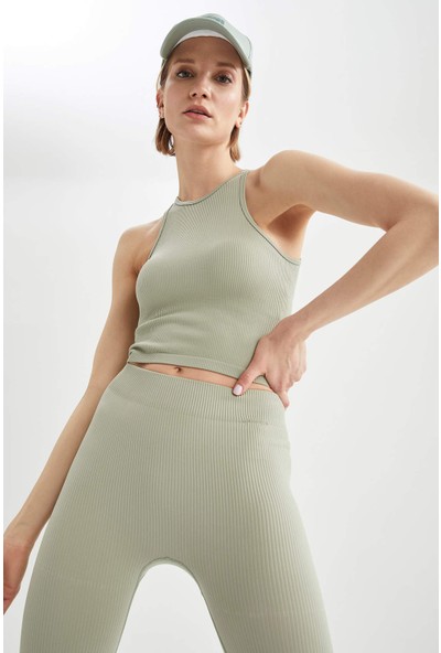 Defacto Halter Yaka Slim Fit Crop Top T7494AZ21SP Defacto Halter Yaka Slim Fit Crop Top T7494AZ21SP