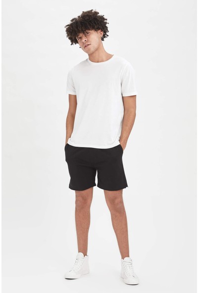 DeFacto Slim Fit Basic Pamuklu Penye Şort U1919AZ21SM DeFacto Slim Fit Basic Pamuklu Penye Şort U1919AZ21SM