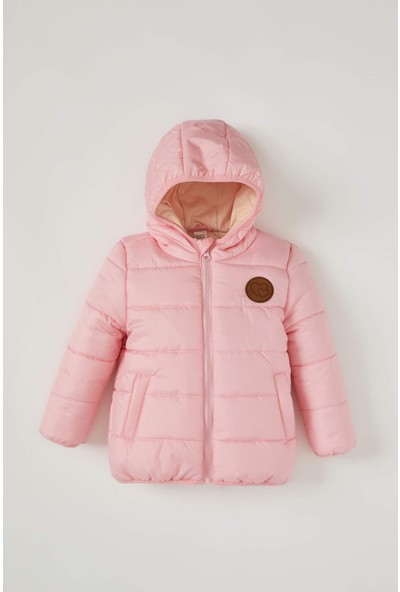 Defacto Kız Bebek Kapüşonlu Şişme Mont T3535A221SP
