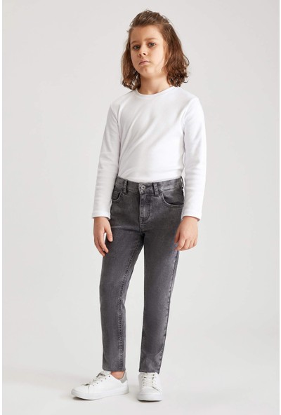 Defacto Erkek Çocuk Skınny Fit Yıpratma Detaylı Jean Pantolon T3336A621SP