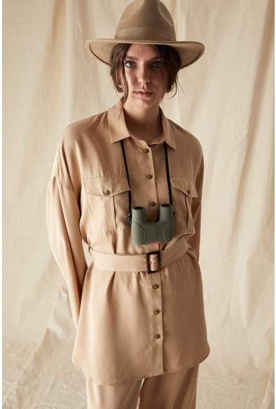 DeFacto Gömlek Yaka Relax Fit Uzun Kollu Gömlek Tunik U3006AZ21SP