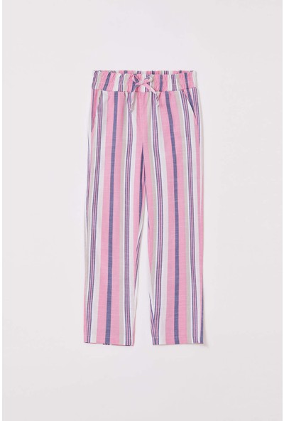 Defacto Kız Çocuk Çizgili Esnek Belli Harem Pantolon T3876A621SM Defacto Kız Çocuk Çizgili Esnek Belli Harem Pantolon T3876A621SM