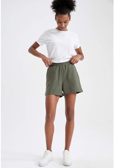 DeFacto Regular Fit Geri Dönüşümlü İnce Sweatshirt Kumaşı Şort U3357AZ21SP