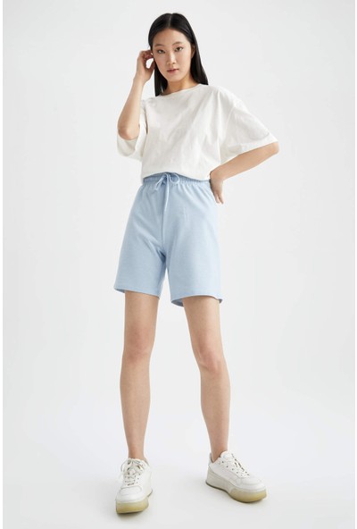 DeFacto Regular Fit Geri Dönüşümlü İnce Sweatshirt Kumaşı Bermuda Şort U4570AZ21HS