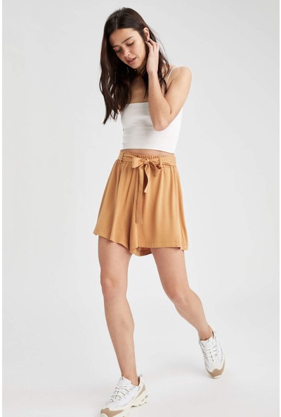 DeFacto Kuşak Detaylı Relax Fit Dokuma Şort T2728AZ21SM DeFacto Kuşak Detaylı Relax Fit Dokuma Şort T2728AZ21SM