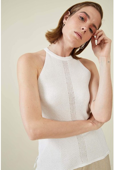 DeFacto Halter Yaka Şerit Detaylı Triko Atlet U7118AZ21HS DeFacto Halter Yaka Şerit Detaylı Triko Atlet U7118AZ21HS