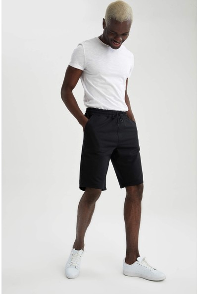 Defacto Regular Fit Beli Bağcıklı Basic Şort U3919AZ21SM Defacto Regular Fit Beli Bağcıklı Basic Şort U3919AZ21SM