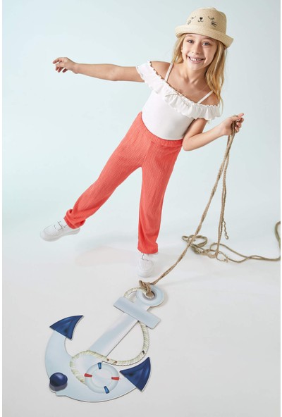 DeFacto Kız Çocuk Askılı Volan detaylı Atlet T8173A621SM DeFacto Kız Çocuk Askılı Volan detaylı Atlet T8173A621SM