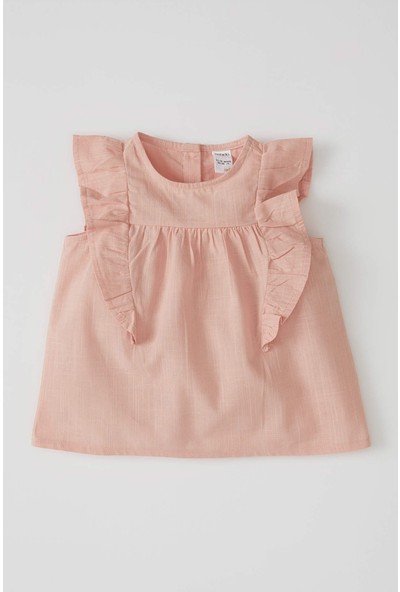 Defacto Kız Bebek Kolsuz Basic Pamuklu Gömlek U6259A221SM