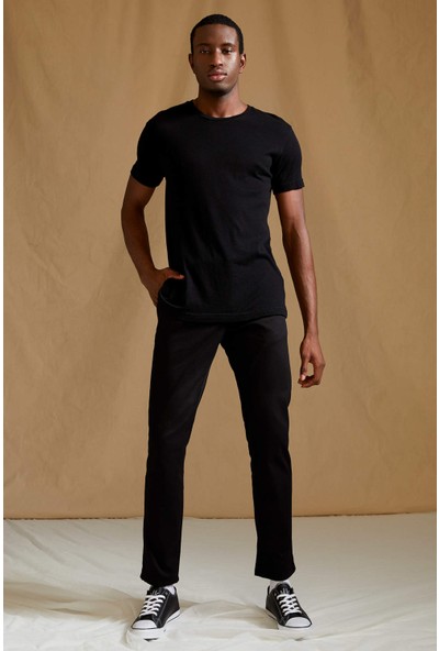 DeFacto Regular Fit Basic Pamuklu Chino Pantolon T1052AZ22SP DeFacto Regular Fit Basic Pamuklu Chino Pantolon T1052AZ22SP