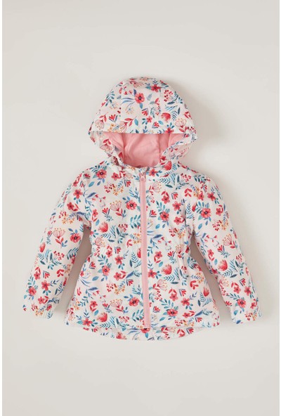 Defacto Kız Bebek Çiçek Desenli İnce Mont T3538A221SP Defacto Kız Bebek Çiçek Desenli İnce Mont T3538A221SP