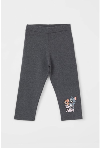 DeFacto Kız Çocuk Tom Jerry Lisanslı Kapri Boy Tayt T5476A621SM