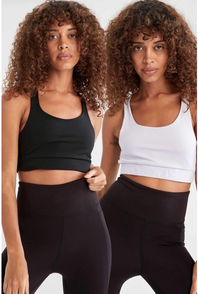 DeFacto Halter Yaka Askılı 2'li Spor Sütyen U8167Az21Sm DeFacto Halter Yaka Askılı 2'li Spor Sütyen U8167Az21Sm