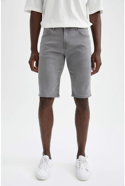 Defacto Slim Fit Jean Bermuda Şort U4786AZ21SM