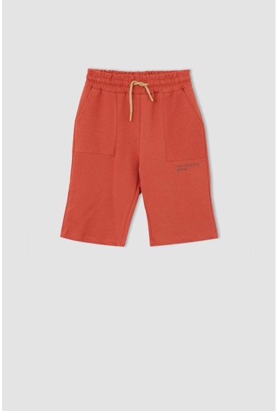 Defacto Erkek Çocuk Esnek Belli Baskılı Bermuda Şort V0184A621SM