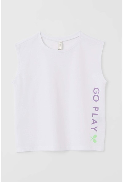 DeFacto Kız Çocuk Yazı Baskılı Atlet U7543A621SM