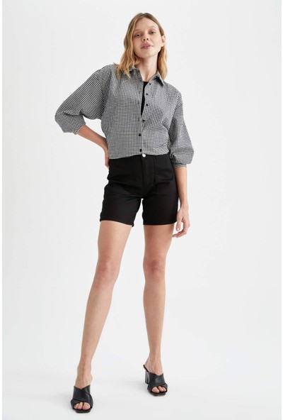 Defacto Regular Fit Cepli Mini Şort N7157AZ21HS