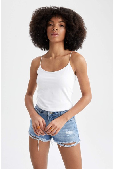 DeFacto Slim Fit Elastik İp Askılı Pamuklu Atlet U7832AZ22SM DeFacto Slim Fit Elastik İp Askılı Pamuklu Atlet U7832AZ22SM