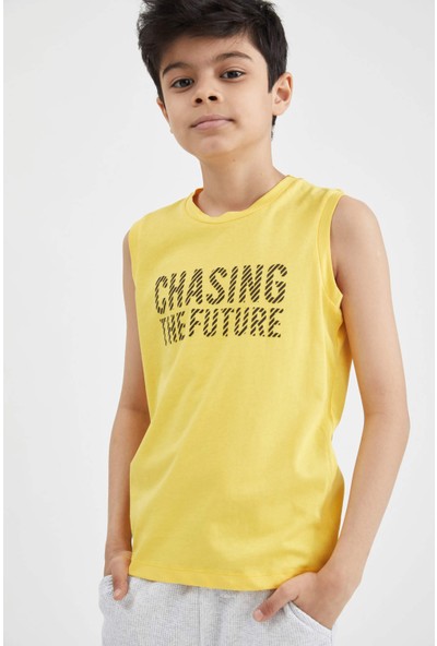 DeFacto Erkek Çocuk Yazı Baskılı Atlet V0994A621SM