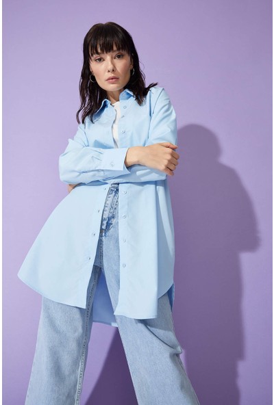 DeFacto Relax Fit Gömlek Tunik U9918AZ21SM