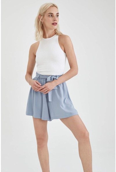 Defacto Kuşak Detaylı Relax Fit Dokuma Şort T2728AZ21SM