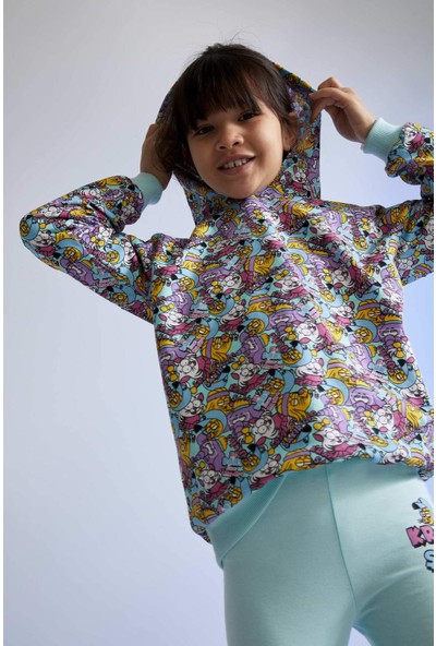 Defacto Kız Çocuk Kral Şakir Lisanslı Sweatshirt T5629A621SP