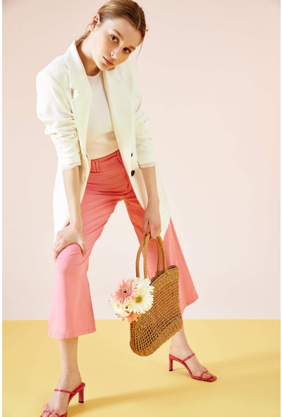 Defacto Geniş Paça Yüksek Bel Kapri Pantolon U0441AZ21SP