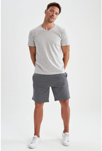 Defacto Slim Fit Şerit Detaylı Şort V0685AZ21SM