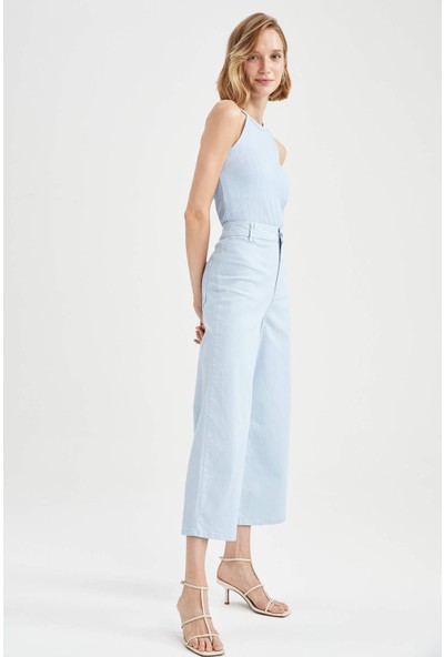 Defacto Geniş Paça Yüksek Bel Kapri Pantolon U0441AZ21SP