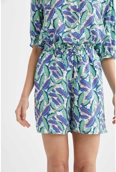 Defacto Paper Bag Yüksek Bel Beli Bağcıklı Bermuda Şort U9734AZ21SM Defacto Paper Bag Yüksek Bel Beli Bağcıklı Bermuda Şort U9734AZ21SM