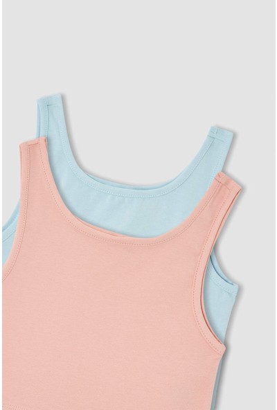 DeFacto Kız Çocuk Basic 2'li Crop Atlet V2650A621HS