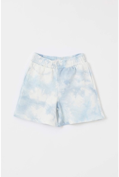 DeFacto Kız Çocuk Batik Desenli Esnek Belli Şort V1351A621SM