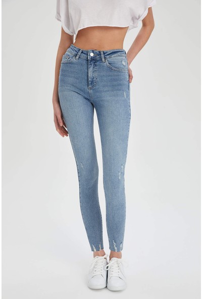 Defacto Vintage Skinny Yüksek Bel Jean Pantolon T9012AZ21SP