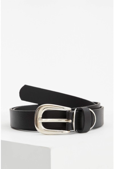 DeFacto Kadın Dikdörtgen Toka Suni Deri Kemer N7953Azns DeFacto Kadın Dikdörtgen Toka Suni Deri Kemer N7953Azns