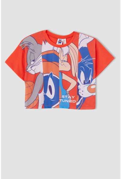 DeFacto Kız Çocuk Lola Bunny Lisanslı Crop Kısa Kollu Tişört U8052A621HS DeFacto Kız Çocuk Lola Bunny Lisanslı Crop Kısa Kollu Tişört U8052A621HS